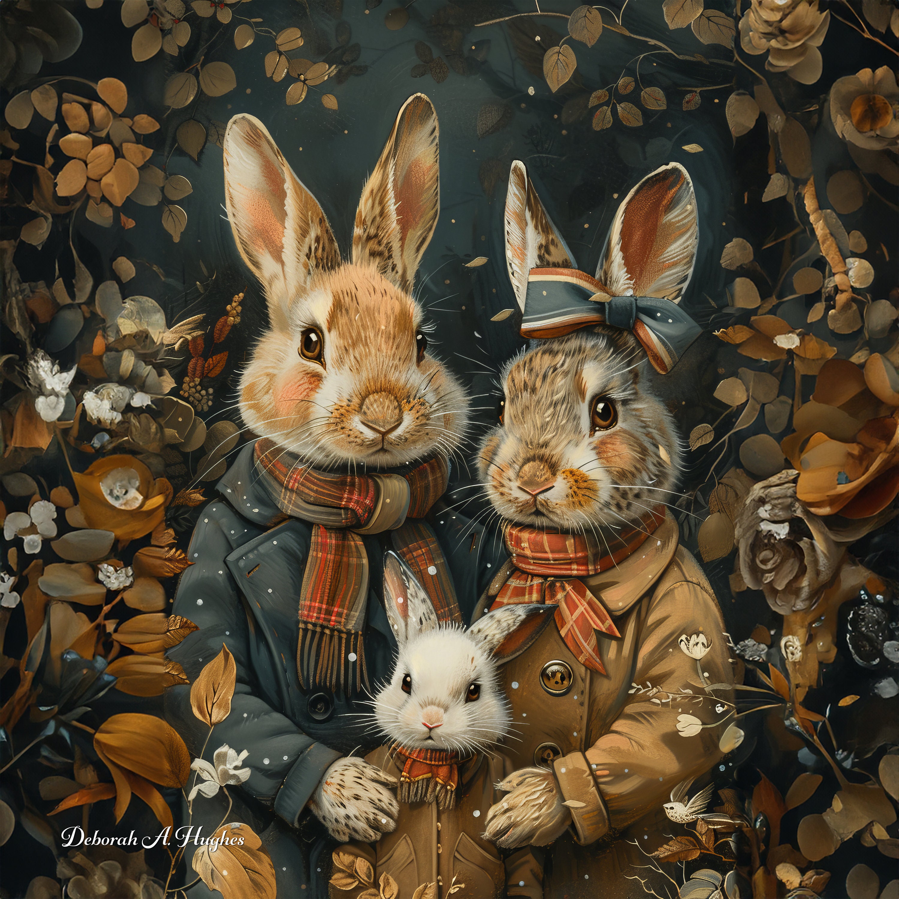 Peter Rabbit and Family. Easter Bunny Field of Spring Flowers Download ...