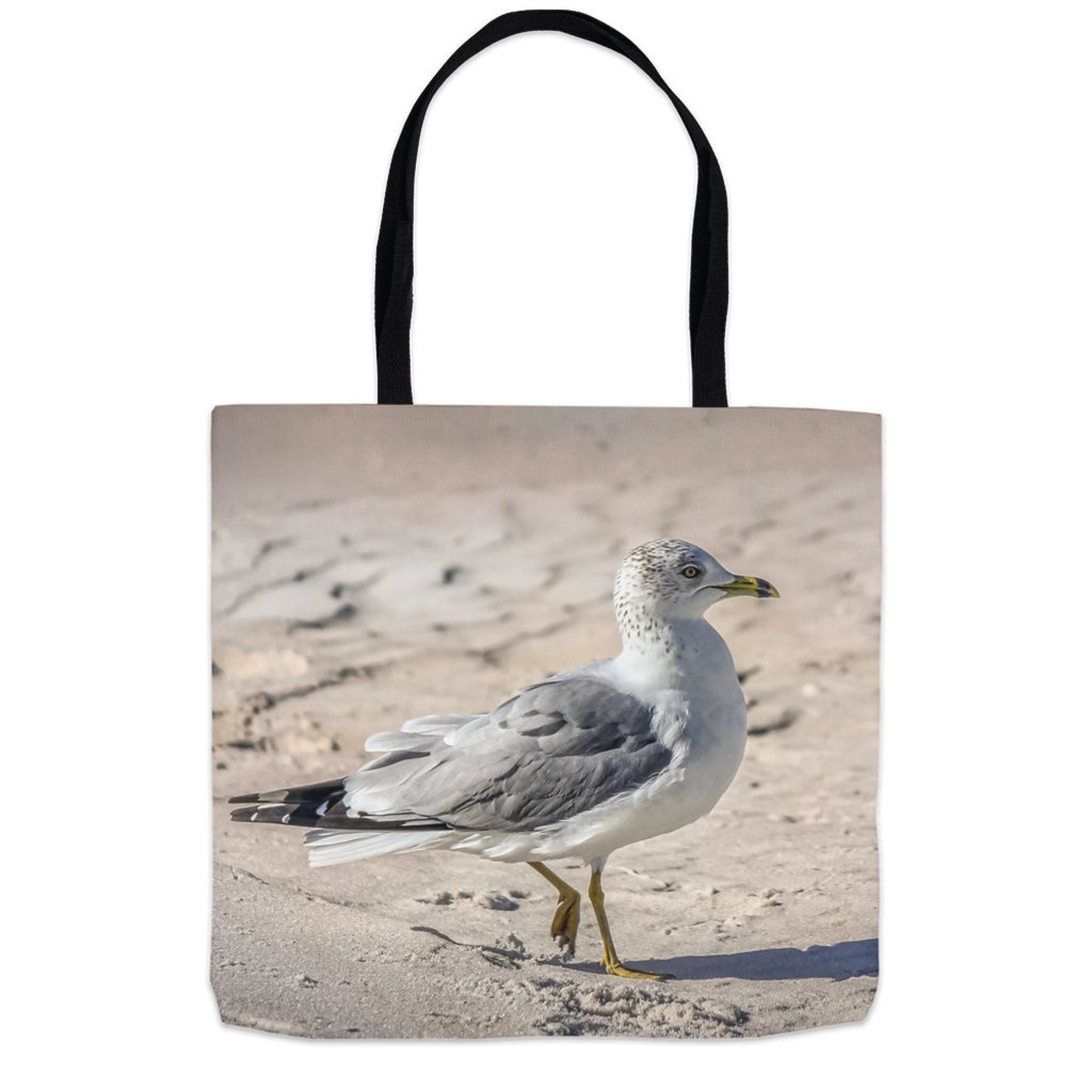 Seagull on the Beach Tote Bags - Etsy