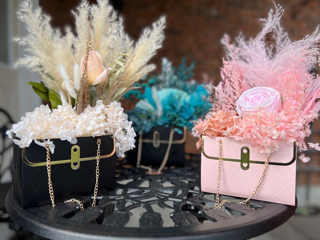 Flower Bag Gift, Craft Flower Gift Bags, Craft Flowers Gifts, Kraft ...