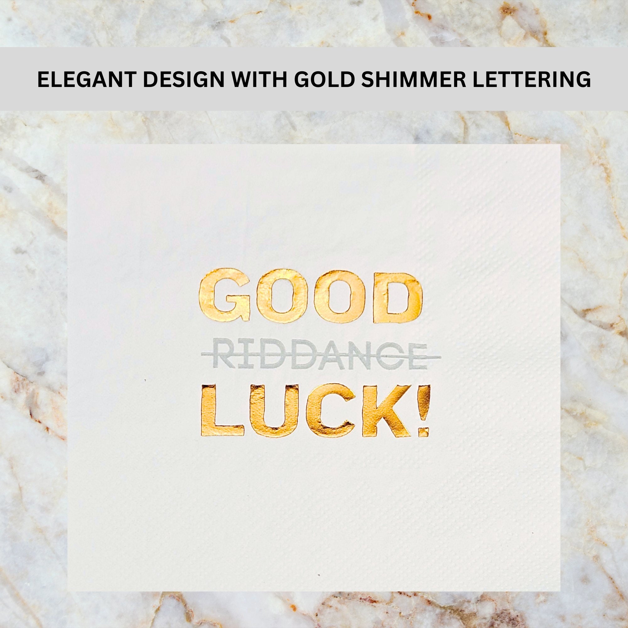 Funny Good Luck Cocktail Napkins - 50 Pack - Farewell, Going Away ...