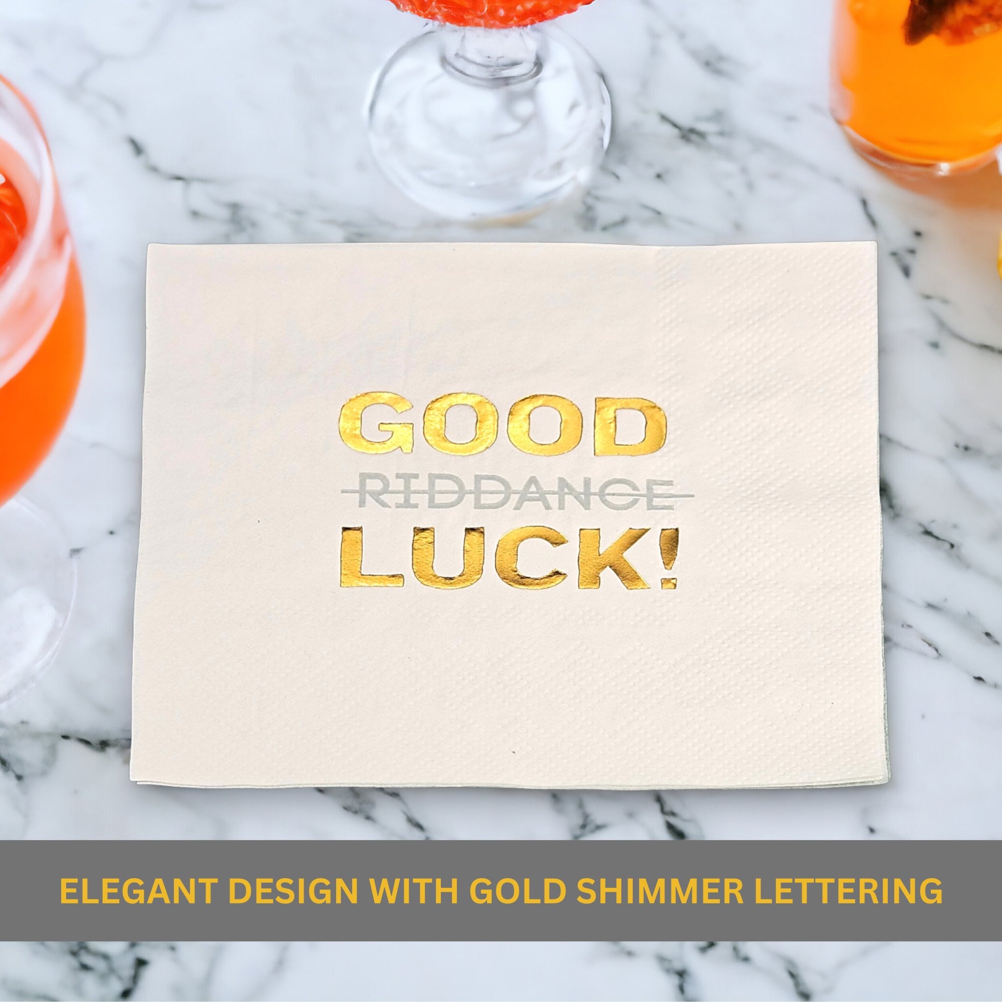 Funny Good Luck Cocktail Napkins - 50 Pack - Farewell, Going Away ...