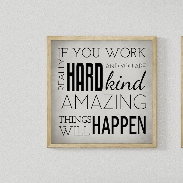 Work Really Hard - Etsy