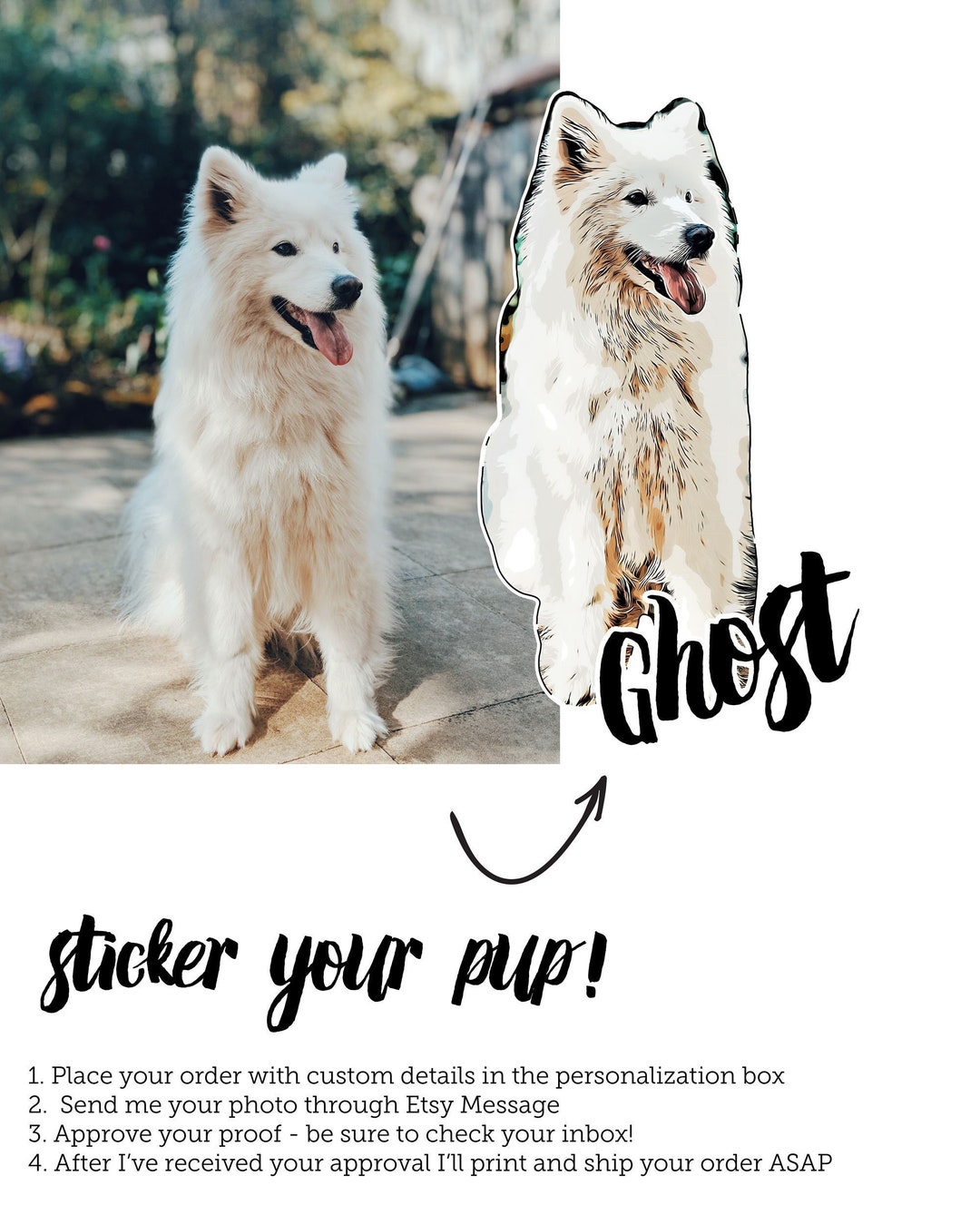 Customized Pet Sticker Sticker Your Dog Sticker Your Cat - Etsy