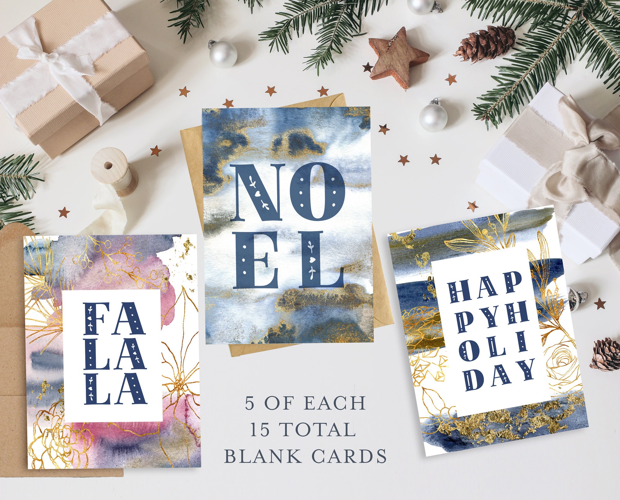 New Christmas Cards 30 Traditional Christmas Cards With Envelopes - 6 ...