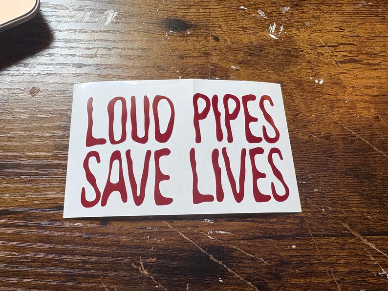 Loud Pipes Save Lives Car Decal - Etsy