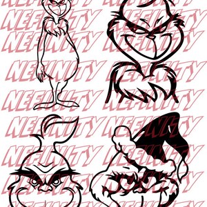 Grinch SVG BUNDLE ,grinch Clip Art,grinch Cut File,grinch Vector ...