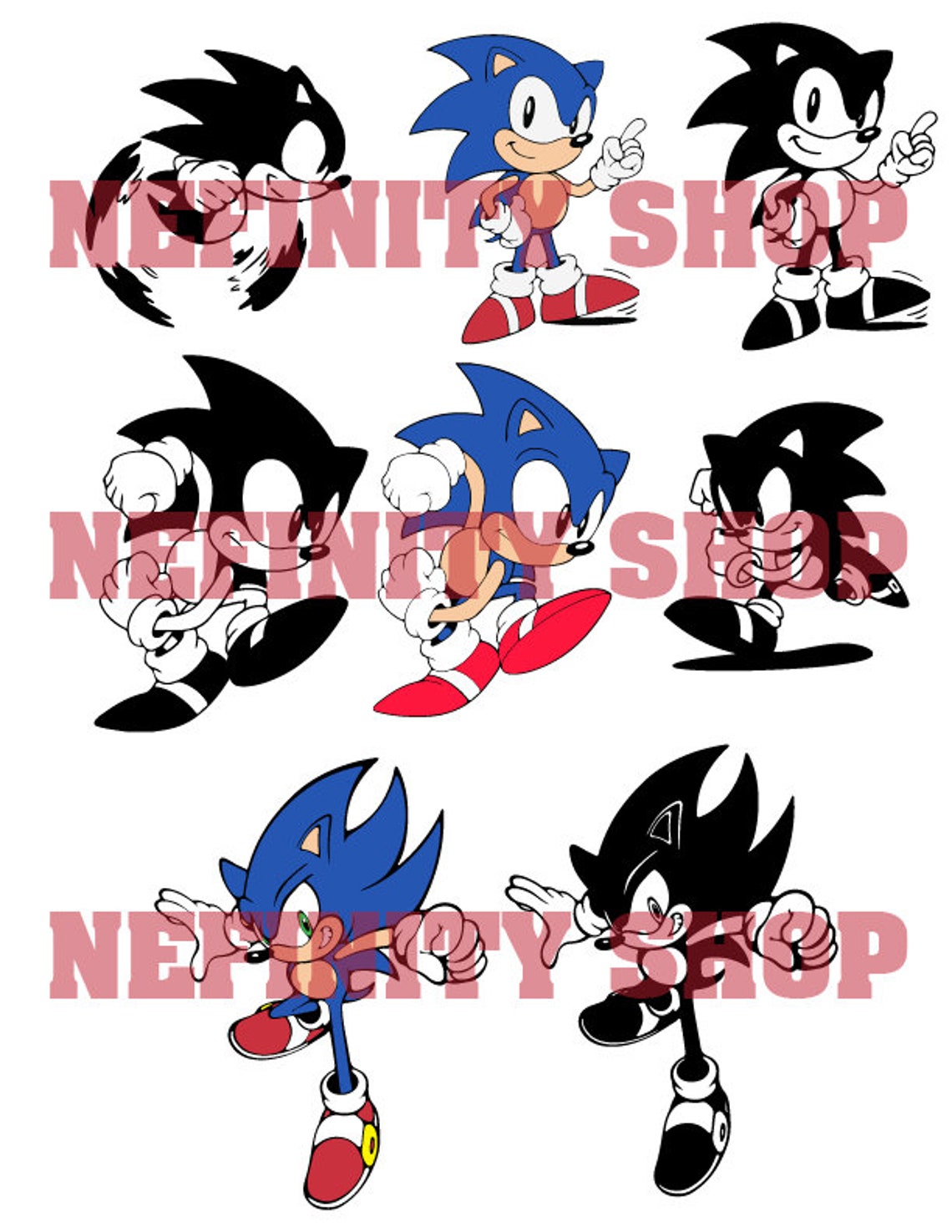 Sonic the Hedgehog Svg/dxf Cut File, Sonic Clipart, Sonic Dxf, Sonic ...