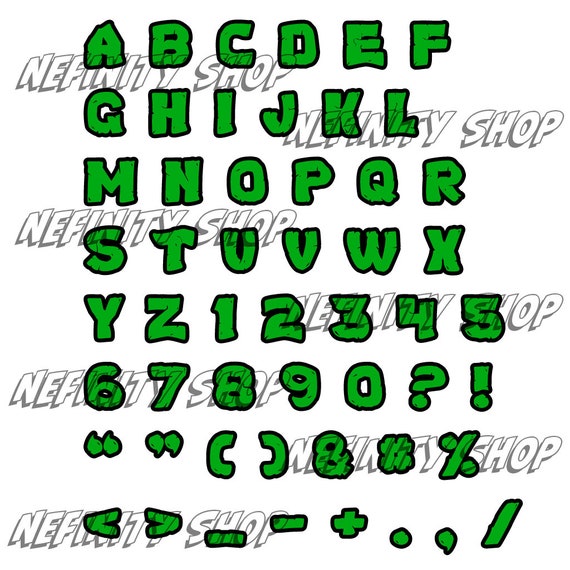 Ninja Turtles Font SVG Ninja Turtle Alphabet Cricut Font | Etsy