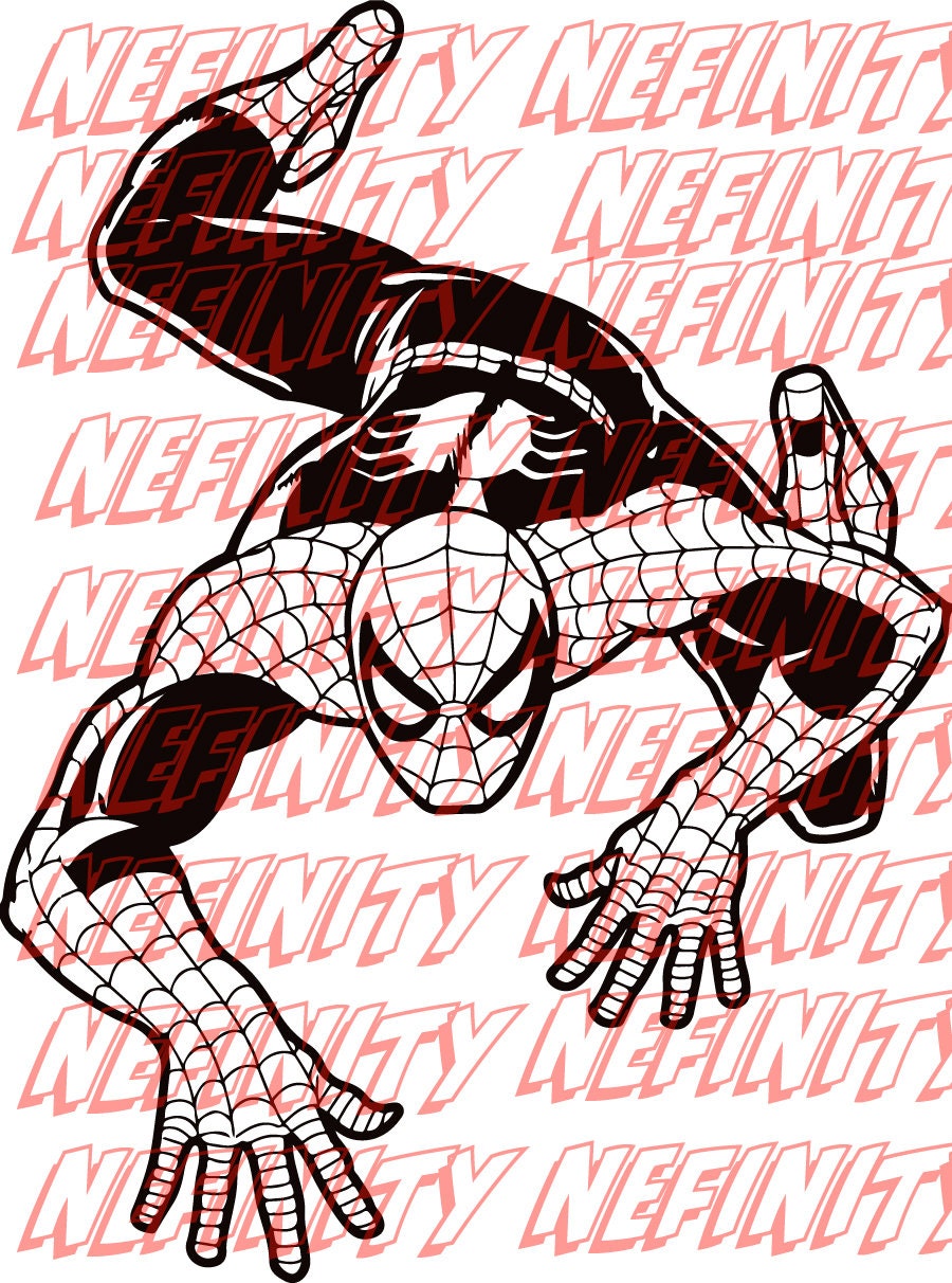 Spider-man Svg/dxf Cut File, Spider-man Clipart, Spider-man Dxf, Spider ...