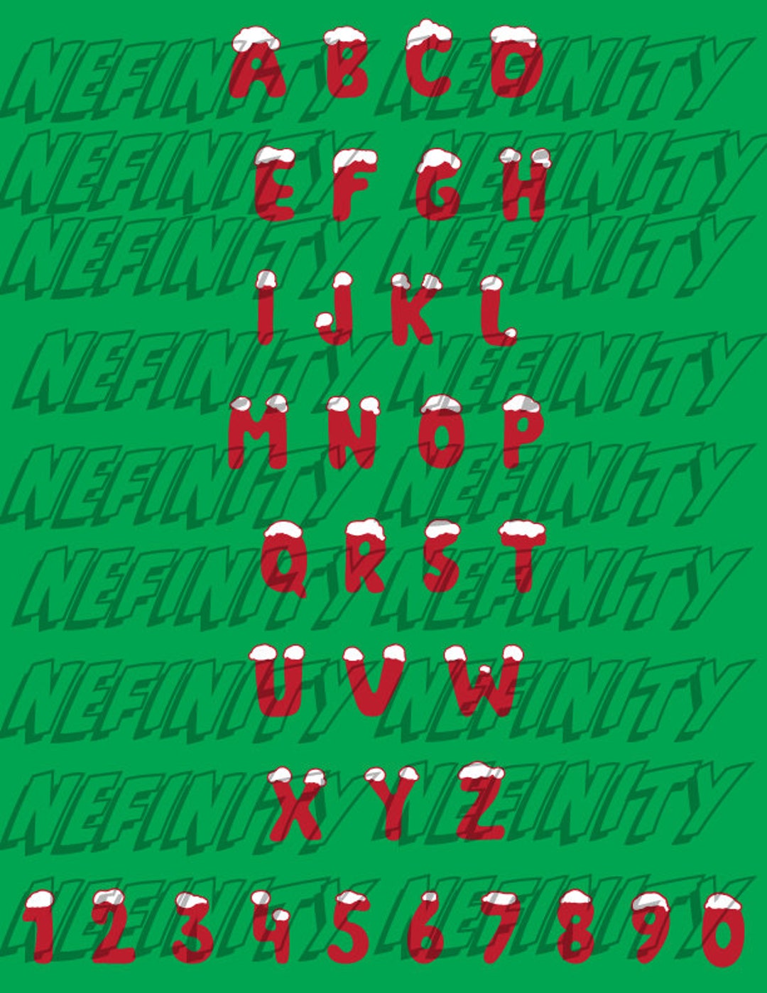 Christmas Snow Svg Font, Christmas Snow Alphabet, Christmas Snow Cricut ...