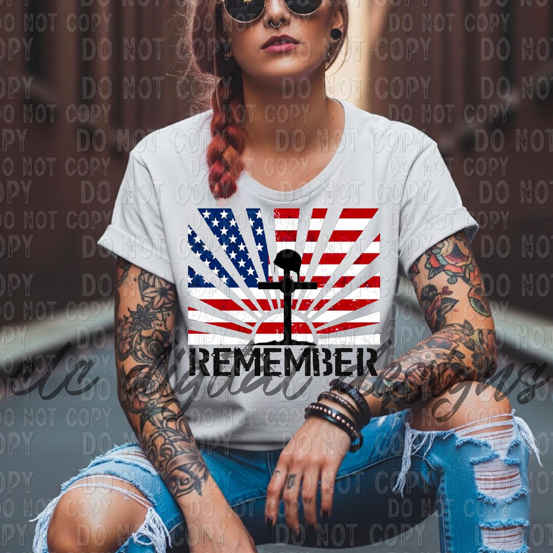 Remember PNG, American Flag, 4th of July, Veteran (digital Download) - Etsy