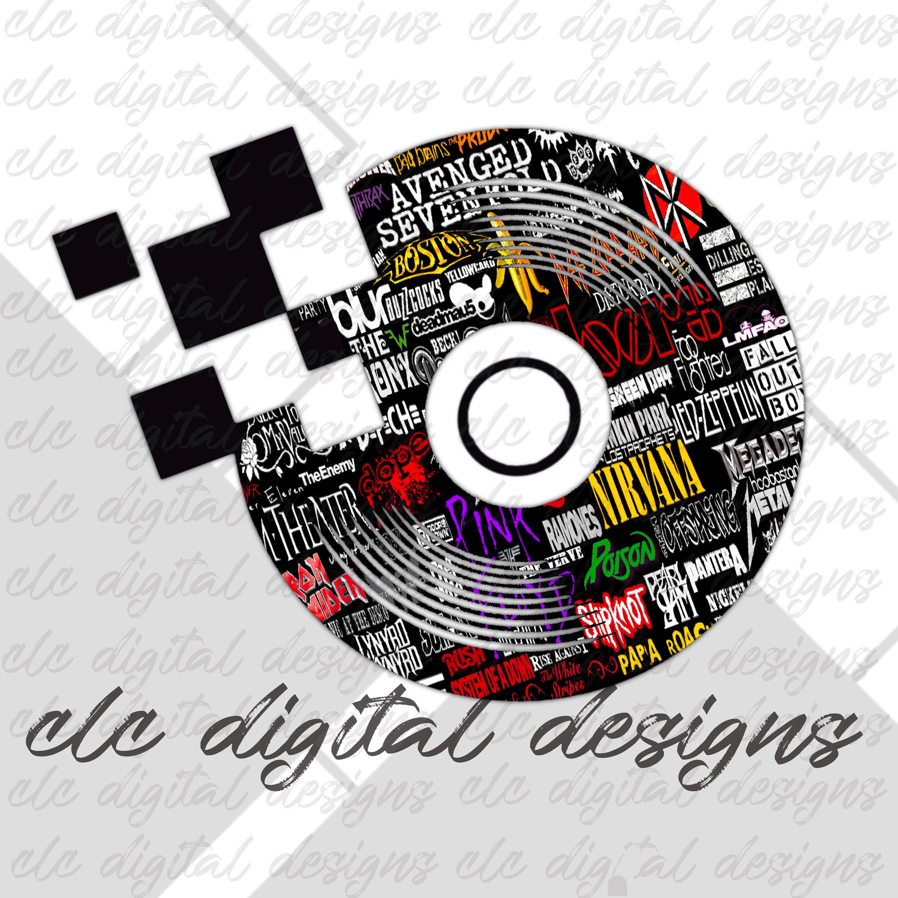 Rock Band Logo Collage, Music Art Design (digital Download) - Etsy