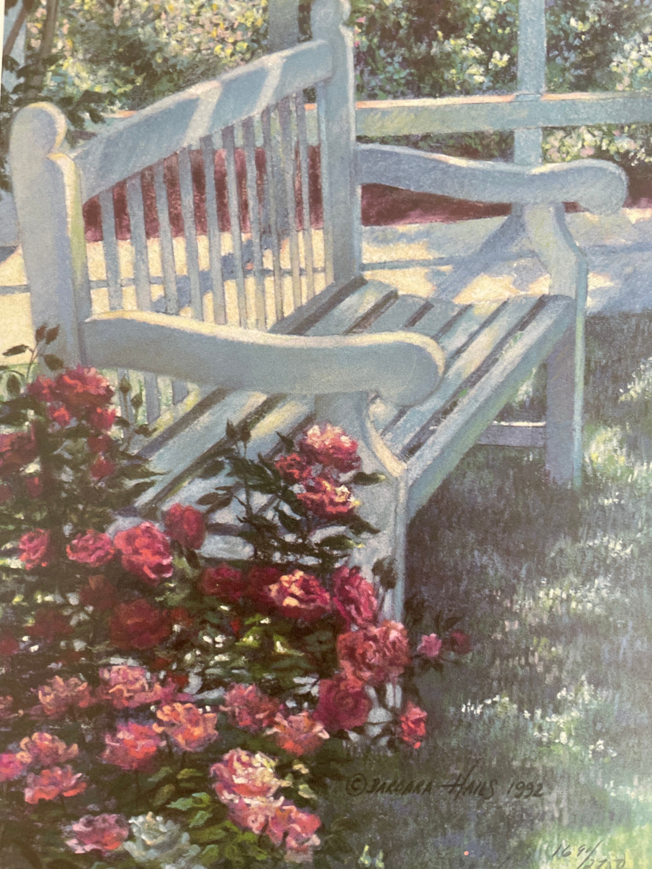 Barbara Hail’s “rose Bench and Rose Colonnade” - Etsy