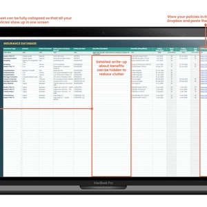 Insurance Policy Tracker [multi-year] | Google Sheets Only | Excel Not ...