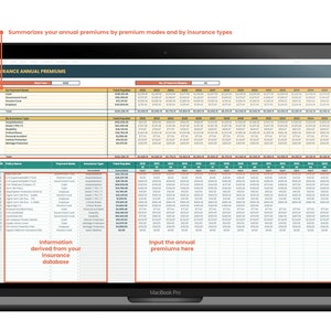 Insurance Policy Tracker [multi-year] | Google Sheets Only | Excel Not ...