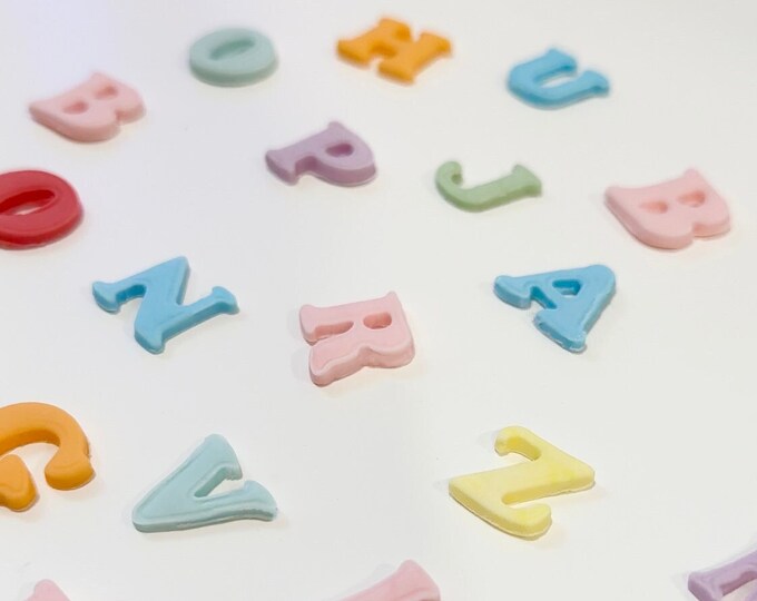 12 Sugar Letters, Edible Letters, Fondant Letters, Cake Decorating ...