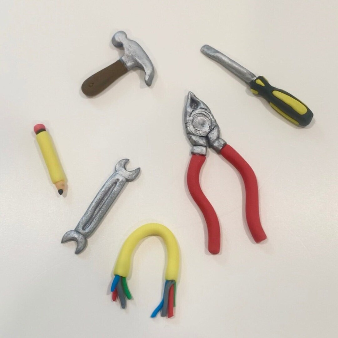 Sugar Tools Cake Toppers, Construction Worker Themed Cake, Worker ...