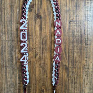 Handmade Class of 2025 Custom Colors Open Graduation 5/8" Ribbon Lei ...