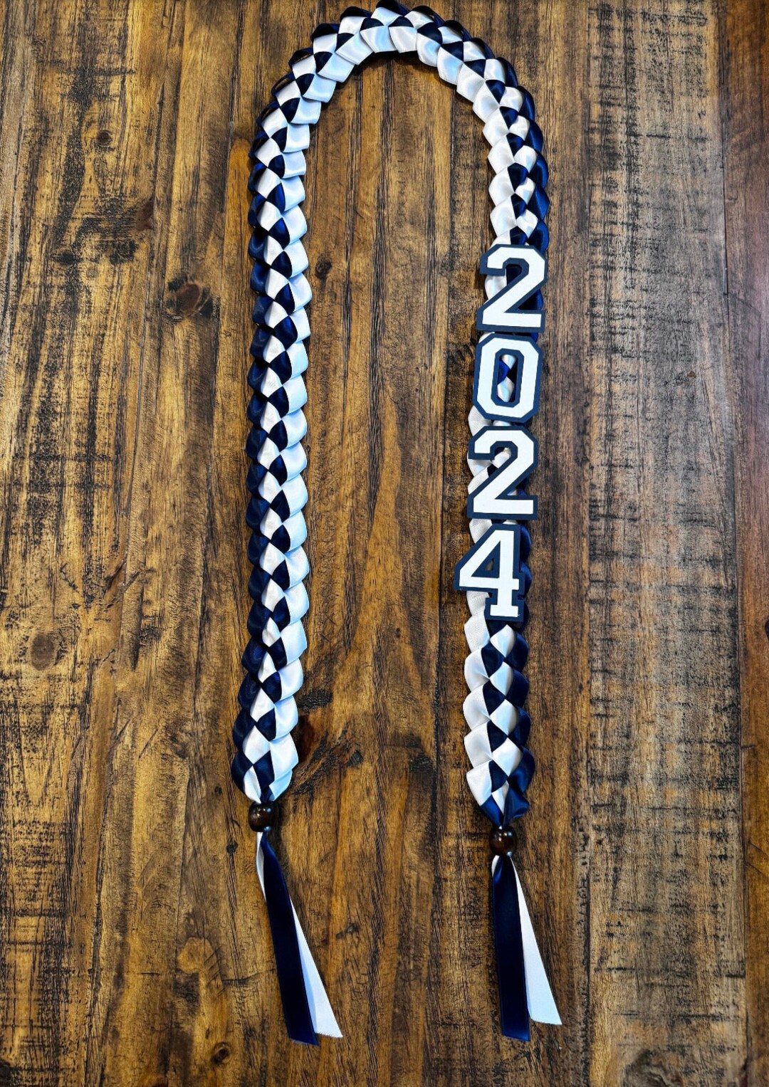 Handmade Class of 2024 Custom Colors 5/8 Graduation Open Ribbon Lei ...