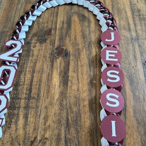 Handmade Class of 2025 Custom Colors Open Graduation 5/8" Ribbon Lei ...