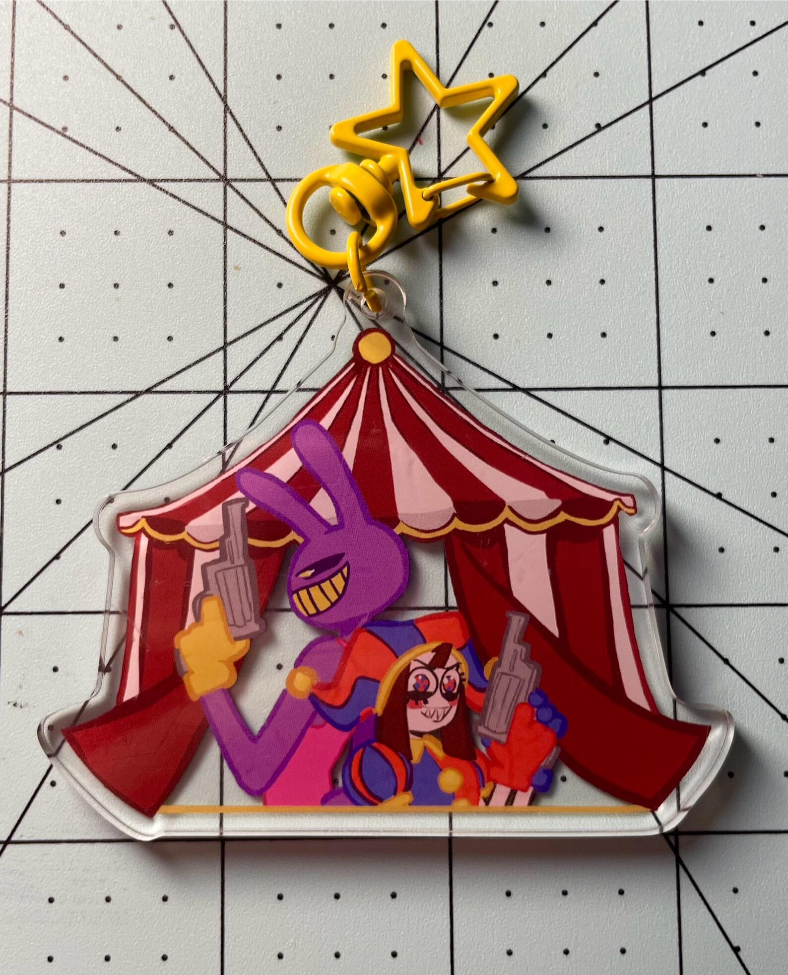 Digital Circus Funnybunny Acrylic Keychain - 3-inch Bag Charm - Etsy