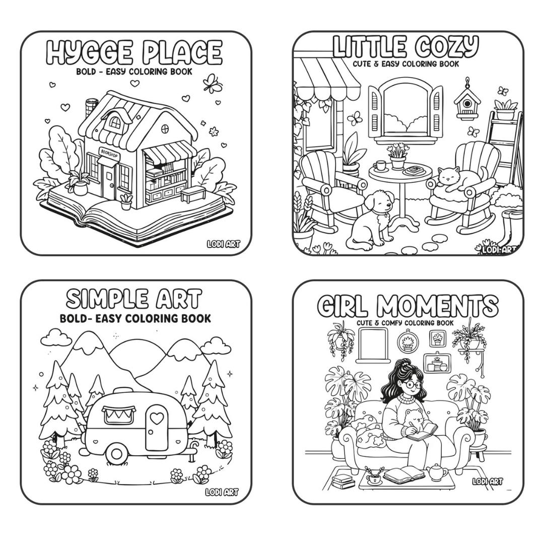 16000+ Coloring Book Pages Mega Bundle – Cute, Cozy, Comfy, Animals ...
