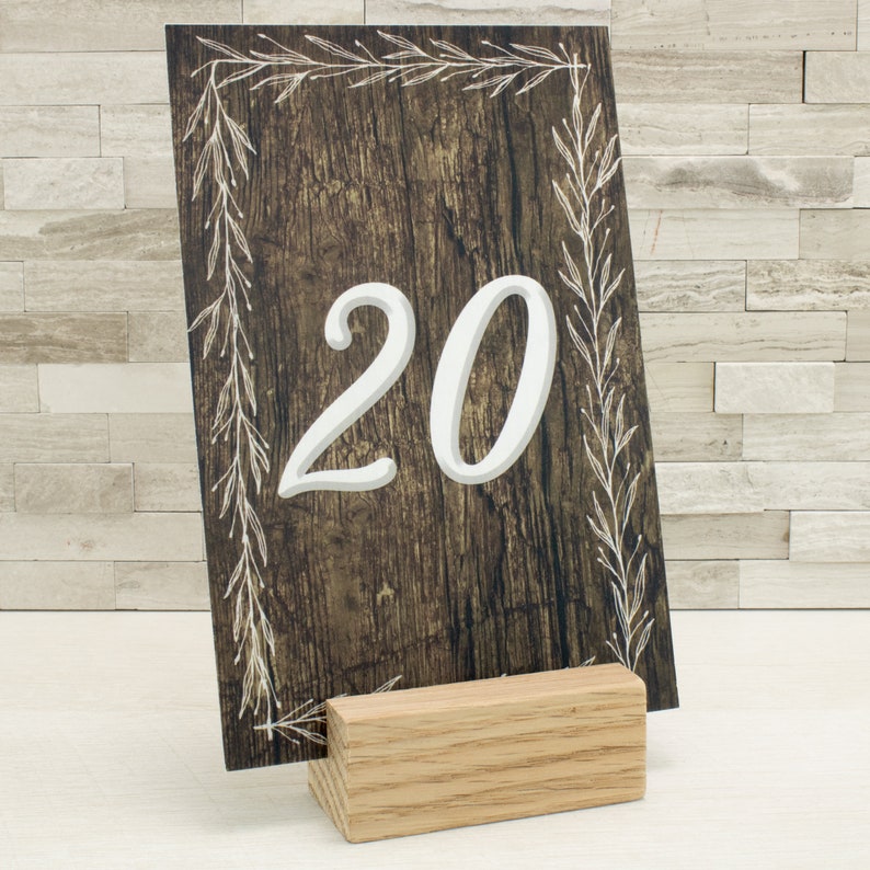 Oak Table Number Holders: Perfect for Acrylic Signs - Weddings ...