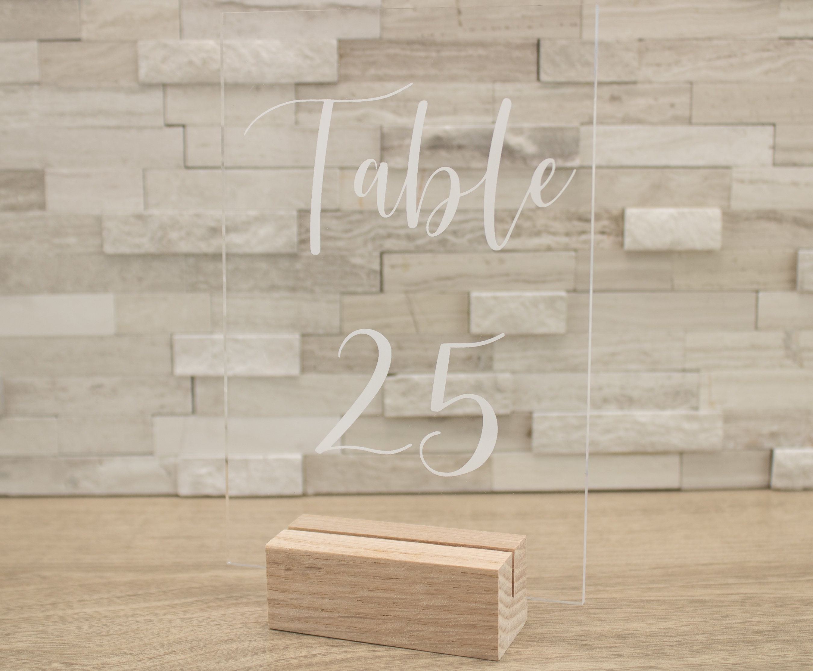 Oak Table Number Holders: Perfect for Acrylic Signs - Weddings ...