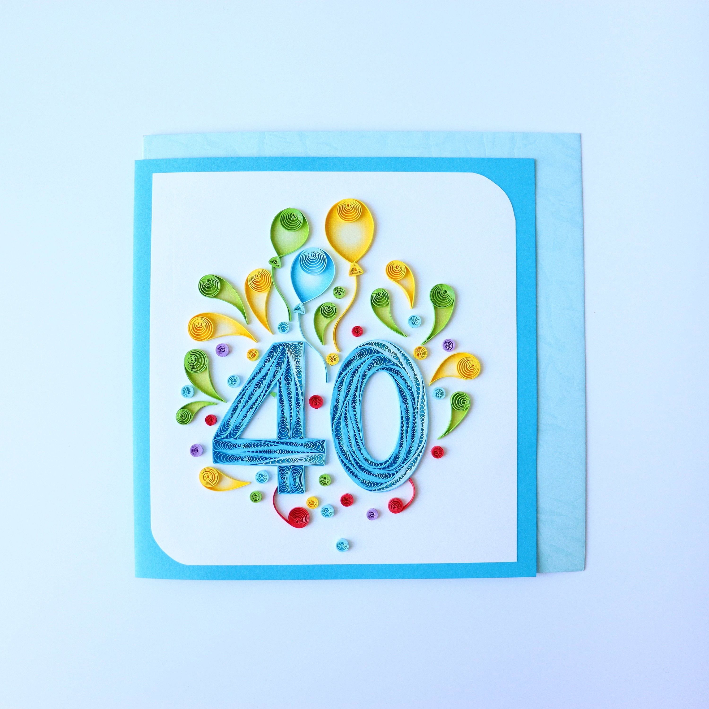 40th Birthday Card for Women Floral Birthday Card Handmade - Etsy