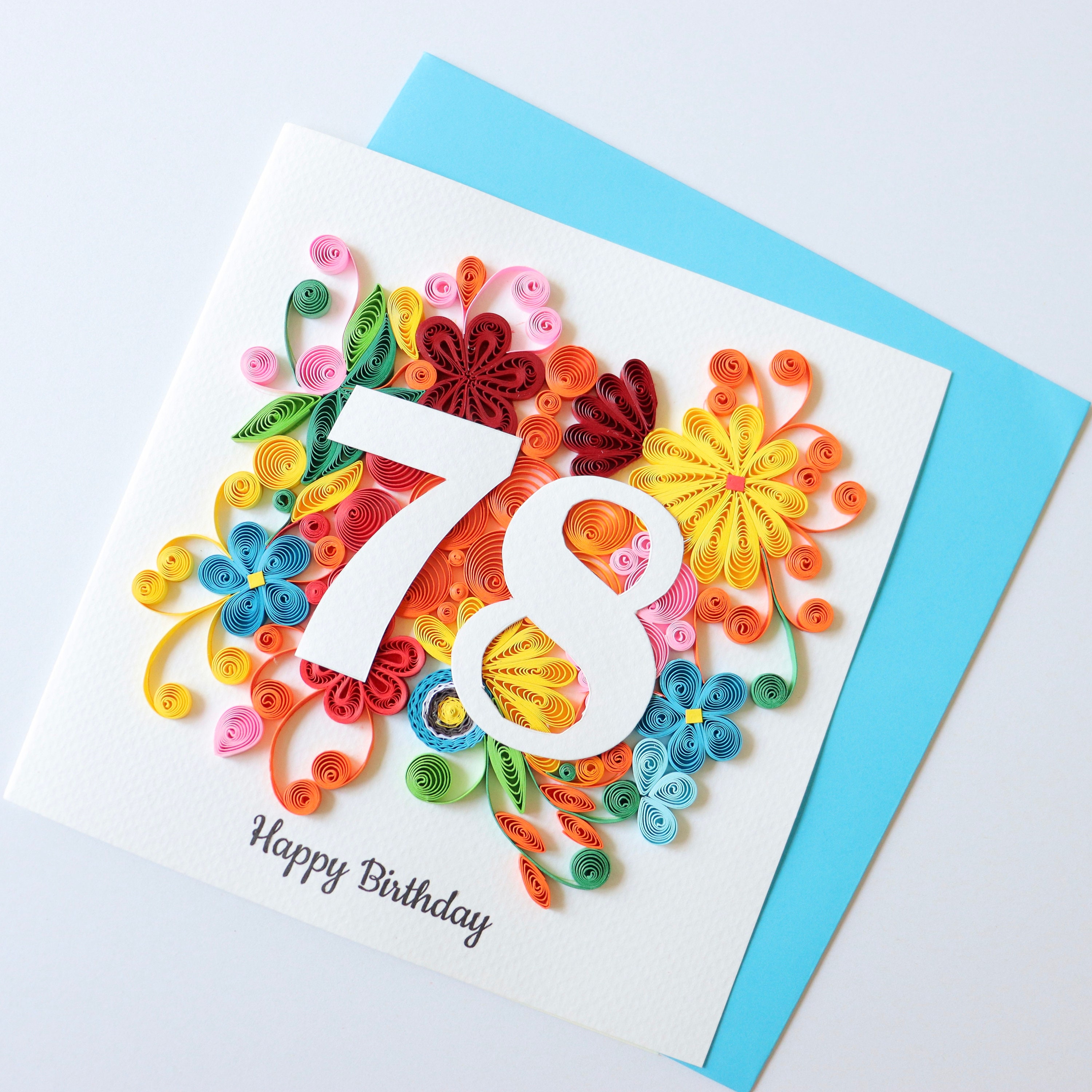 Personalised Age Birthday Card Customised Quilling Card Age - Etsy