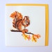 Squirrel Quilling Card, Handmade Squirrel Greeting Card, Animal ...
