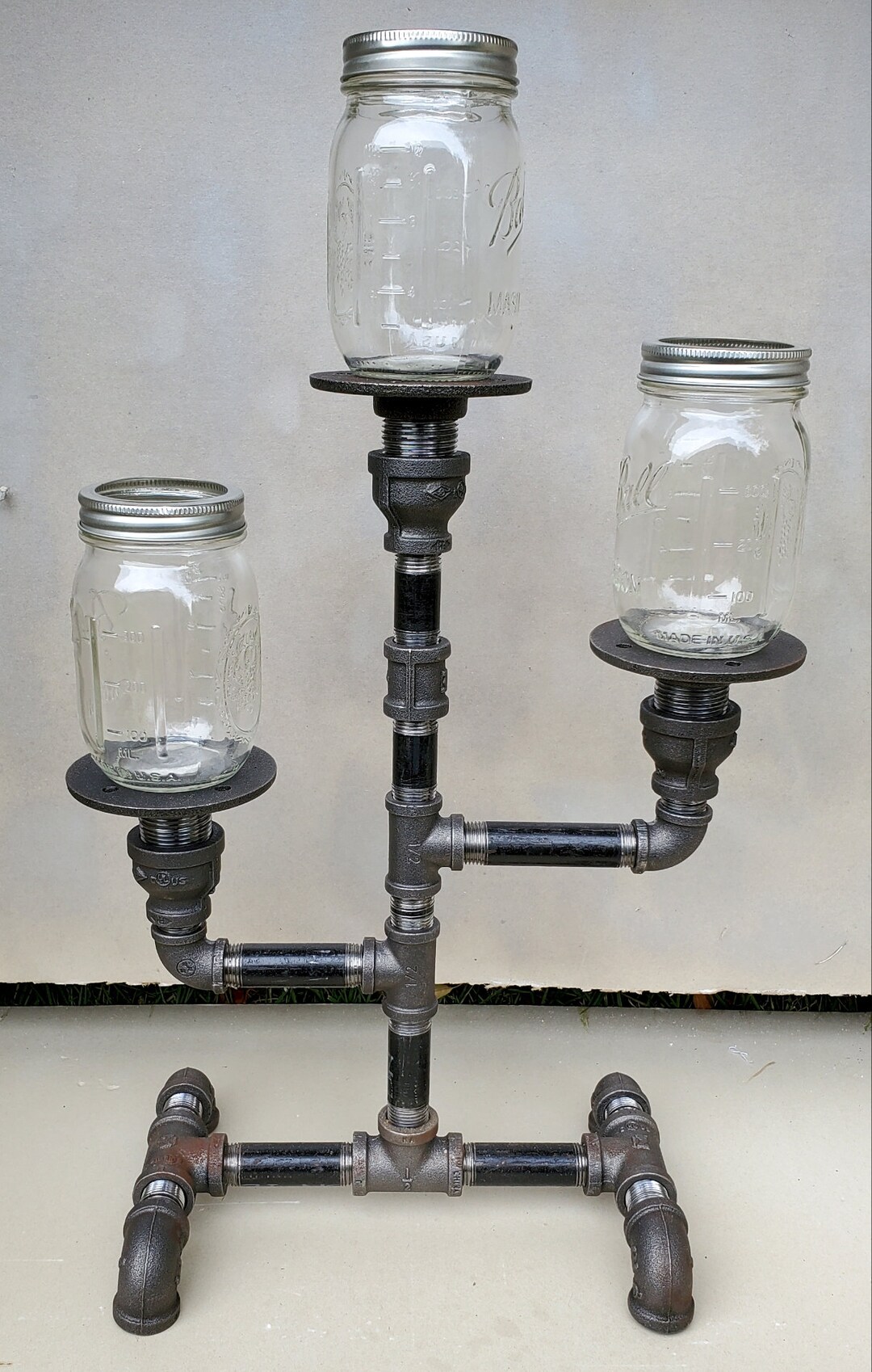 Black Iron Piping 17 Three Tier Candle Holder - Etsy