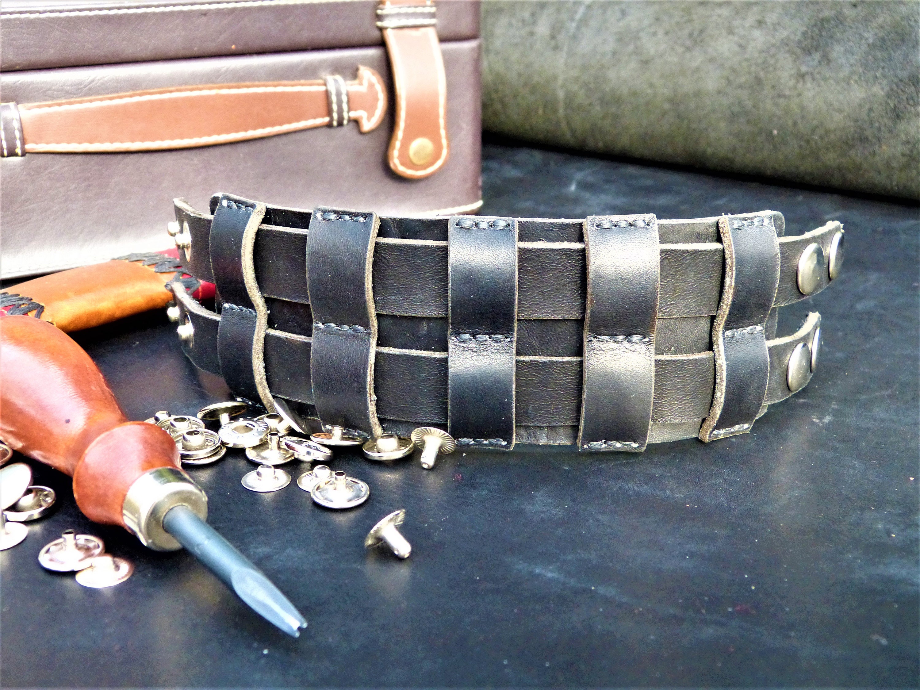Leather Wristband Bracelet Pattern - Etsy