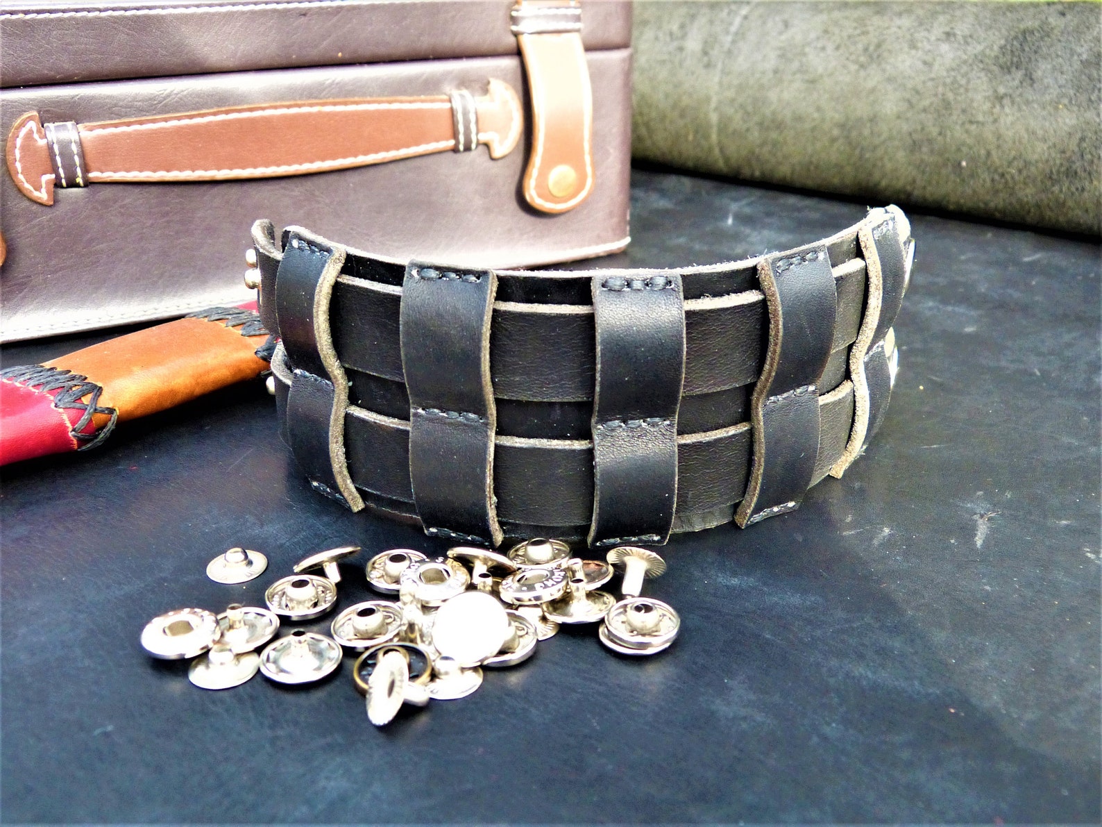 Leather Wristband Bracelet Pattern - Etsy