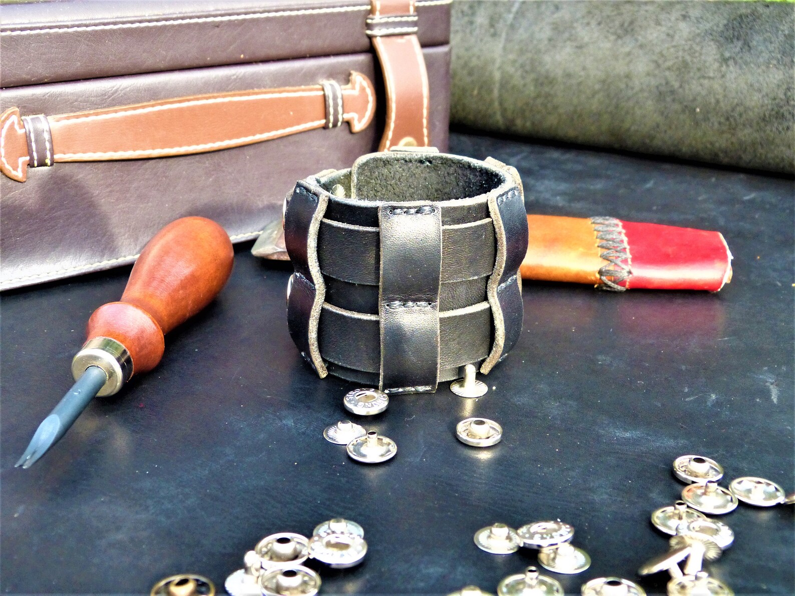 Leather Wristband Bracelet Pattern - Etsy