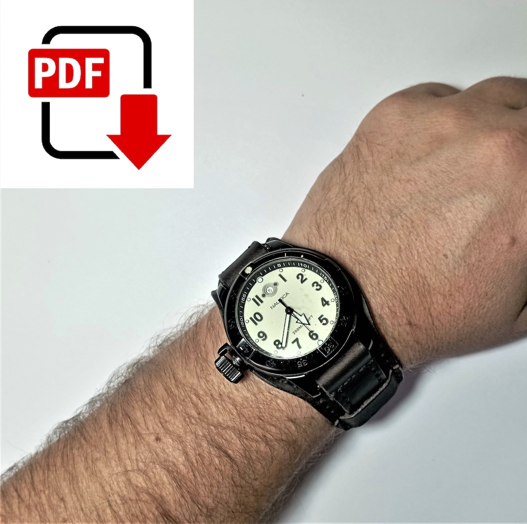 Leather Watch Strap Digital Pattern _ Watch Strap PDF _ Handmade ...