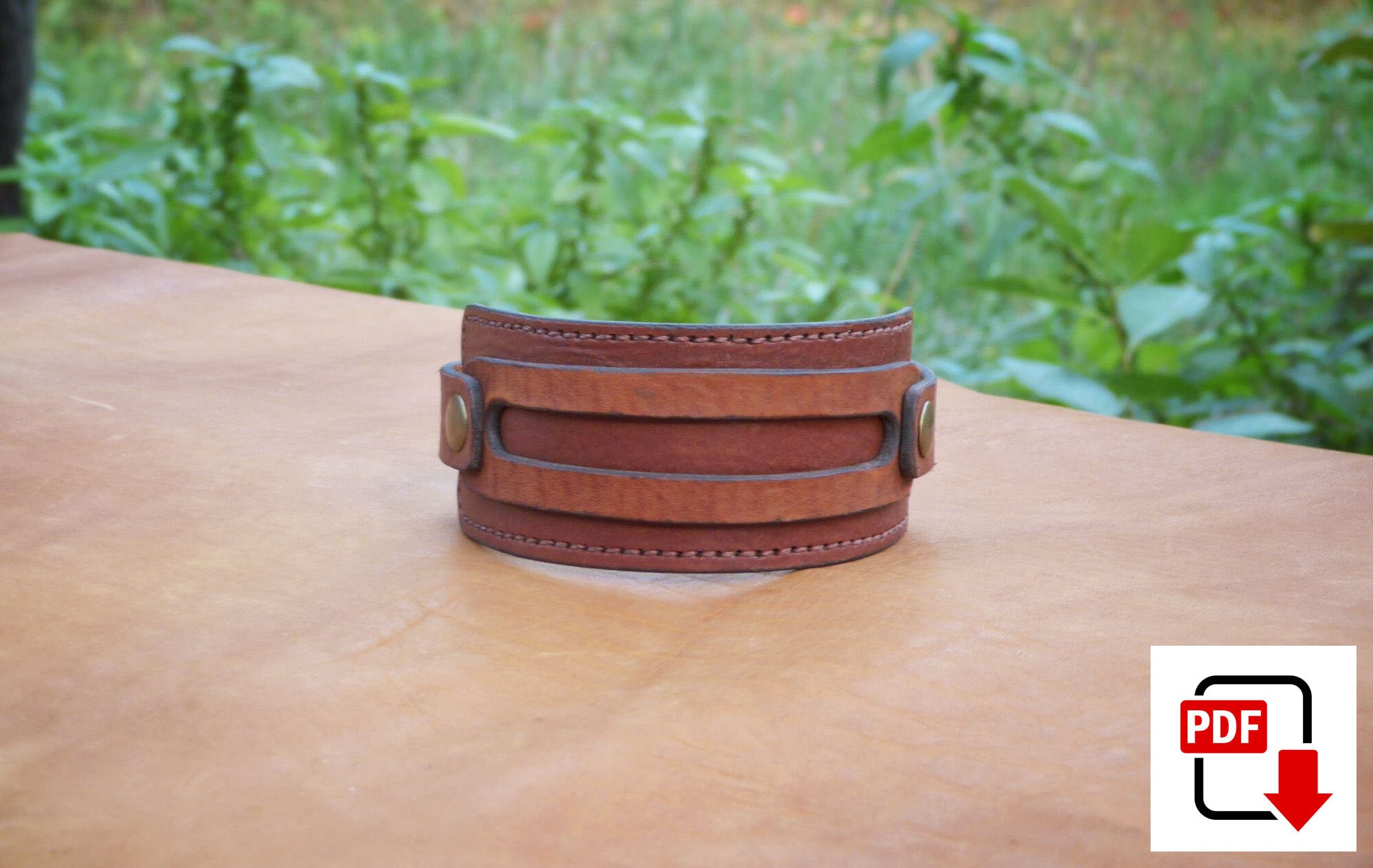 Leather Cuff Bracelet Digital Pattern. - Etsy