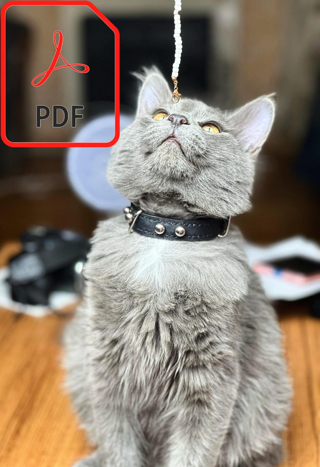 DIY Leather Cat Collar Pattern: Adjustable Kitten Collar (PDF Download ...