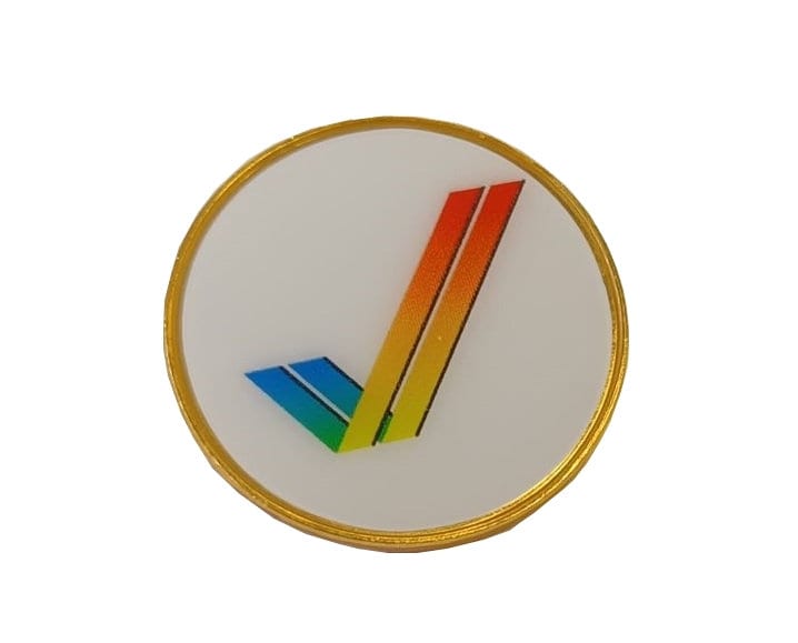 Coloured Double Tick / Checkmark Pin Badge From Amiga Kit (new) - Etsy