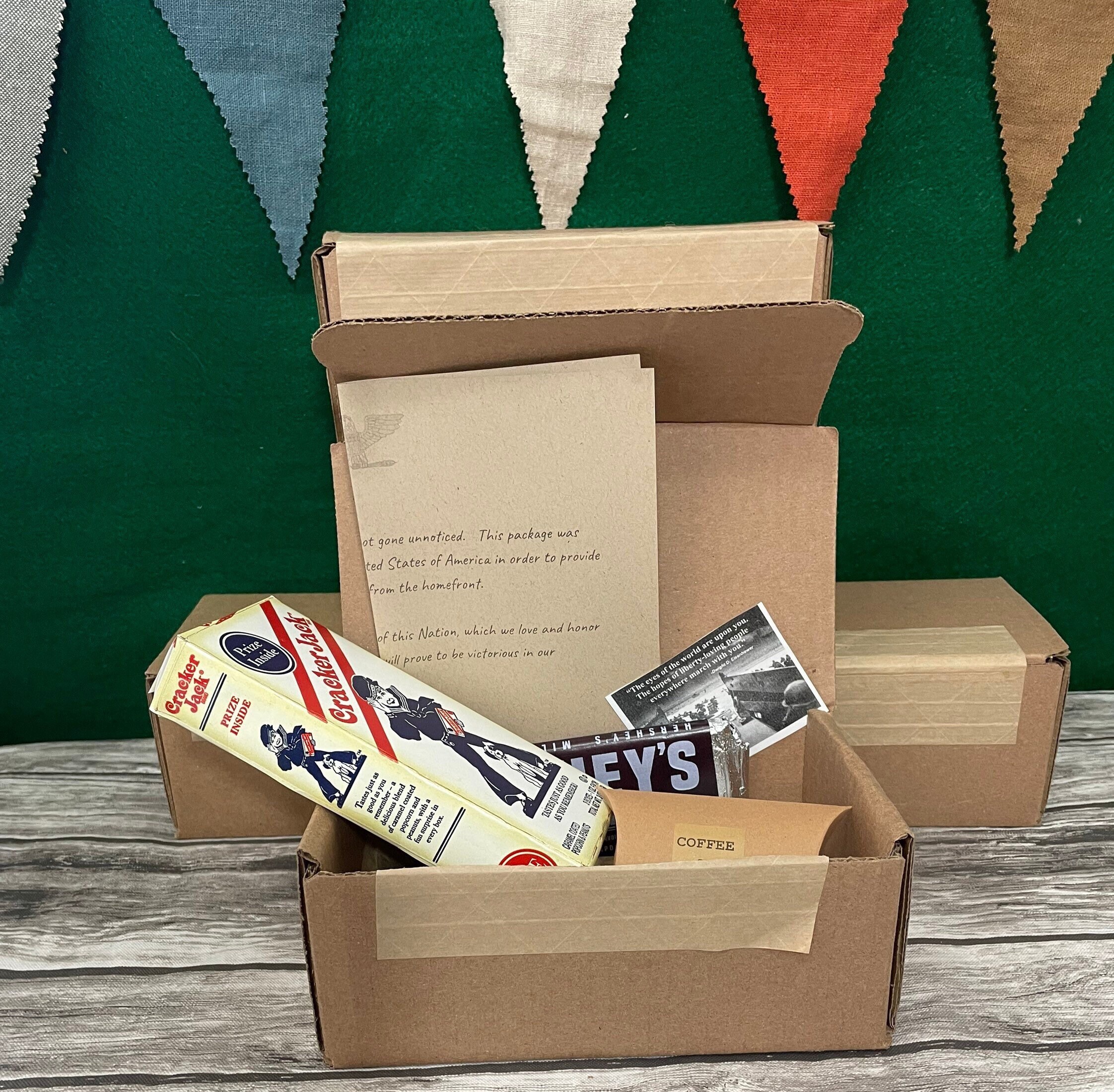 WWII Red Cross Box With Christmas Stocking WW2 Gifts From Home Goodie ...