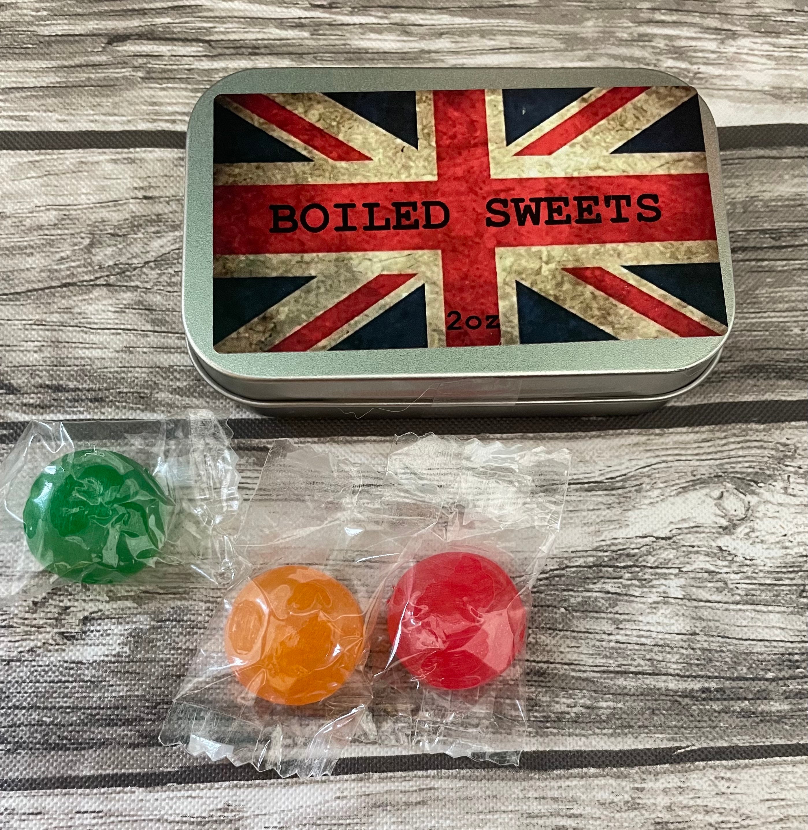 Retro British Boiled Sweets Tin WW2 Fruit Candy English Union Jack WWII ...