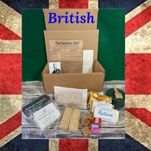 WW2 Red Cross Box Soldier WWII Homefront Goodie Box Wartime Ration ...