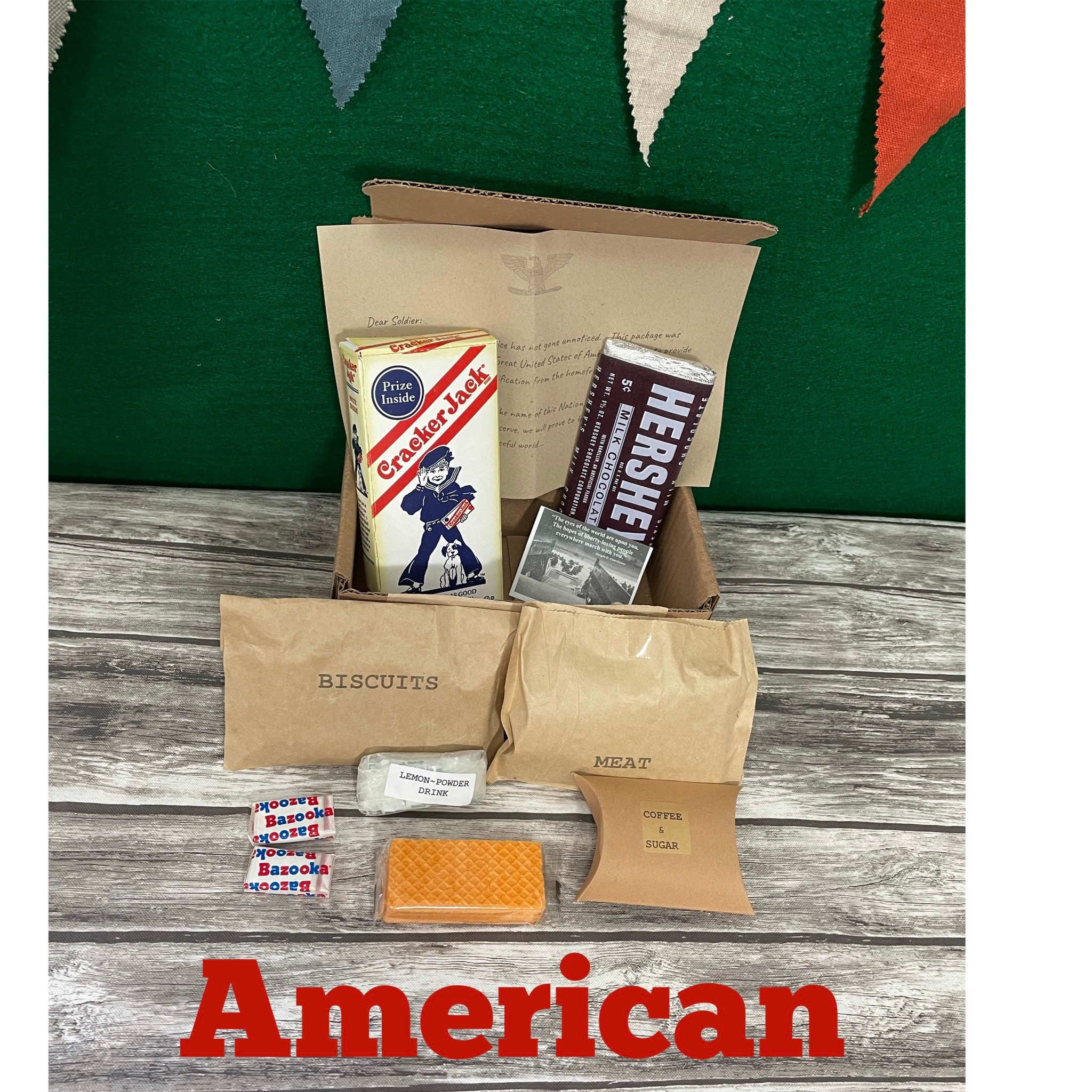 WWII Red Cross Box With Christmas Stocking WW2 Gifts From Home Goodie ...