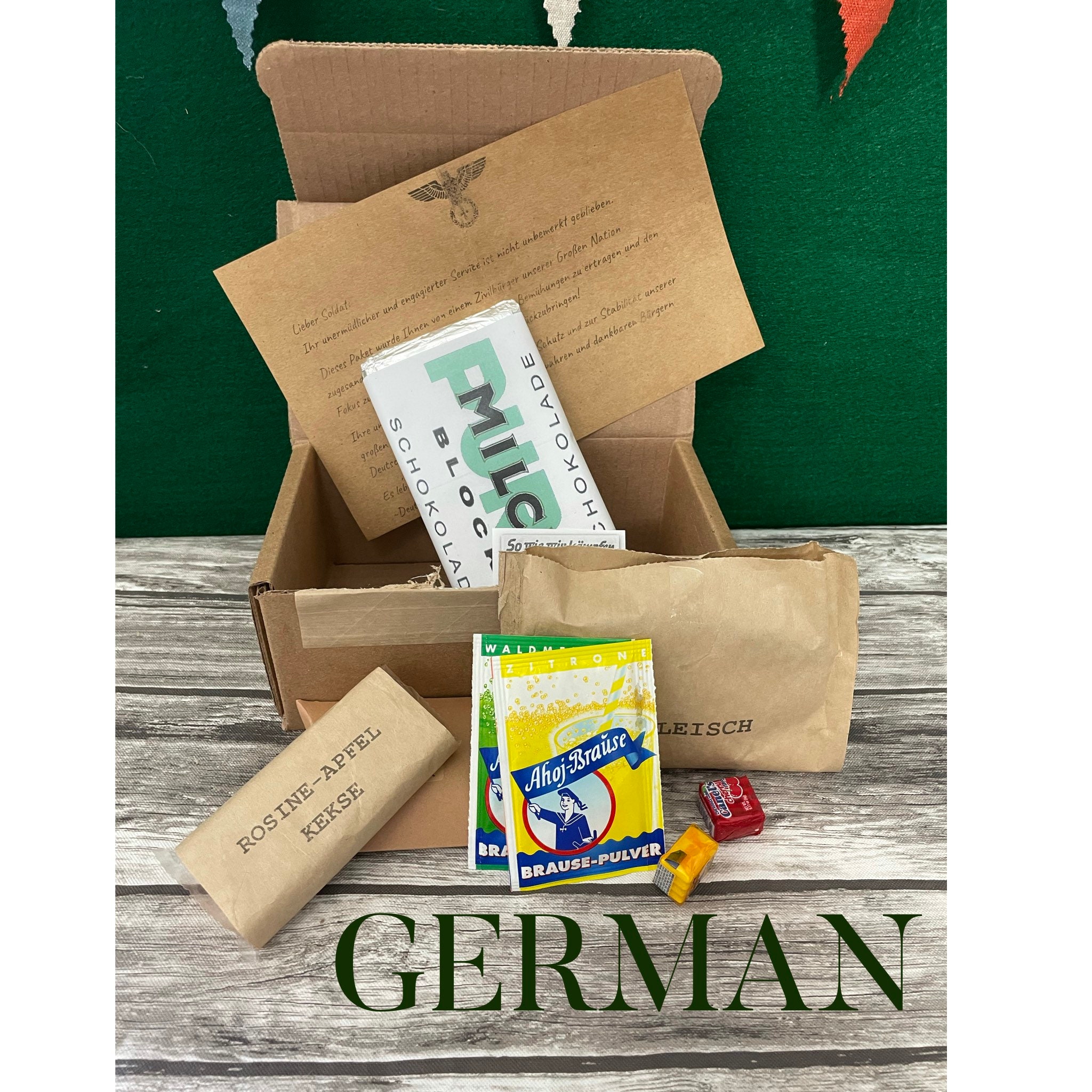 WWII Red Cross Box With Christmas Stocking WW2 Gifts From Home Goodie ...