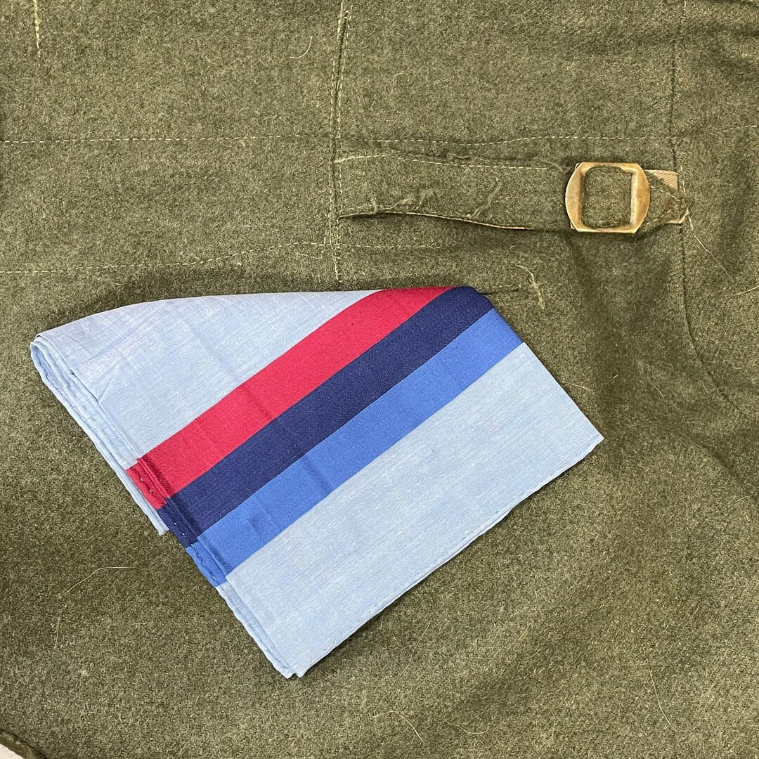 Vintage Mens Blue Handkerchief WWII Impression Pocket Hankie Cotton WW2 ...