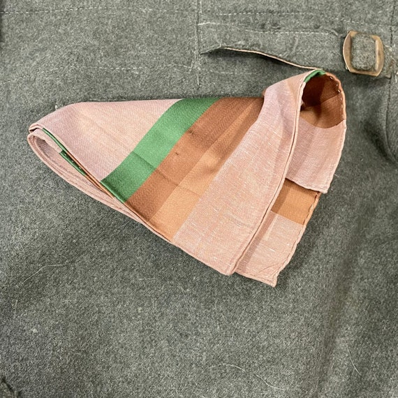 Vintage Mens Handkerchief WWII Impression Pocket Hank… - Gem