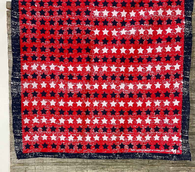 Wartime 1940s Style Head Scarf WWII Retro Red White Blue Stars Patriot ...