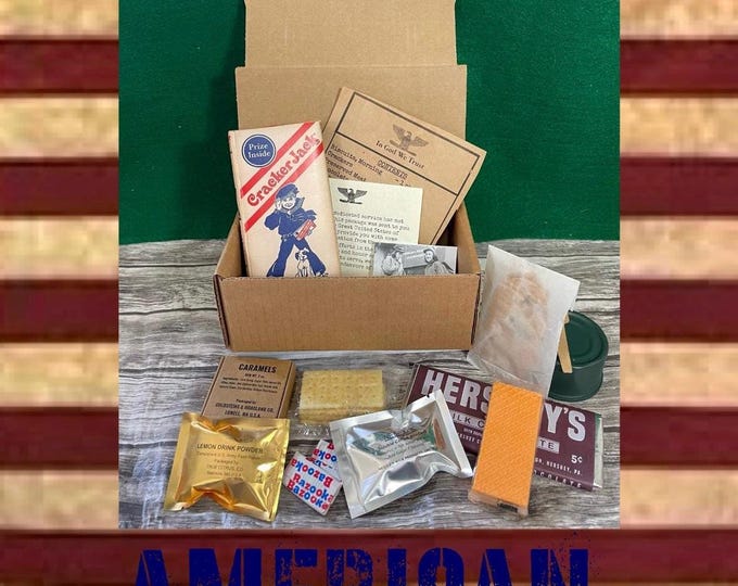 WW2 Red Cross Box Soldier WWII Homefront Goodie Box Wartime Ration ...