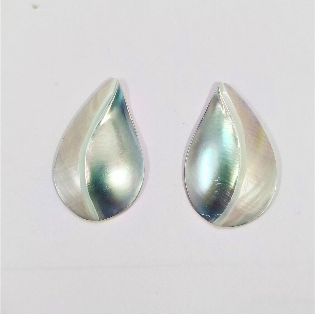 Fantastic Natural Abalone Sea Shell Pear Shiny Shell Lovely Pair ...