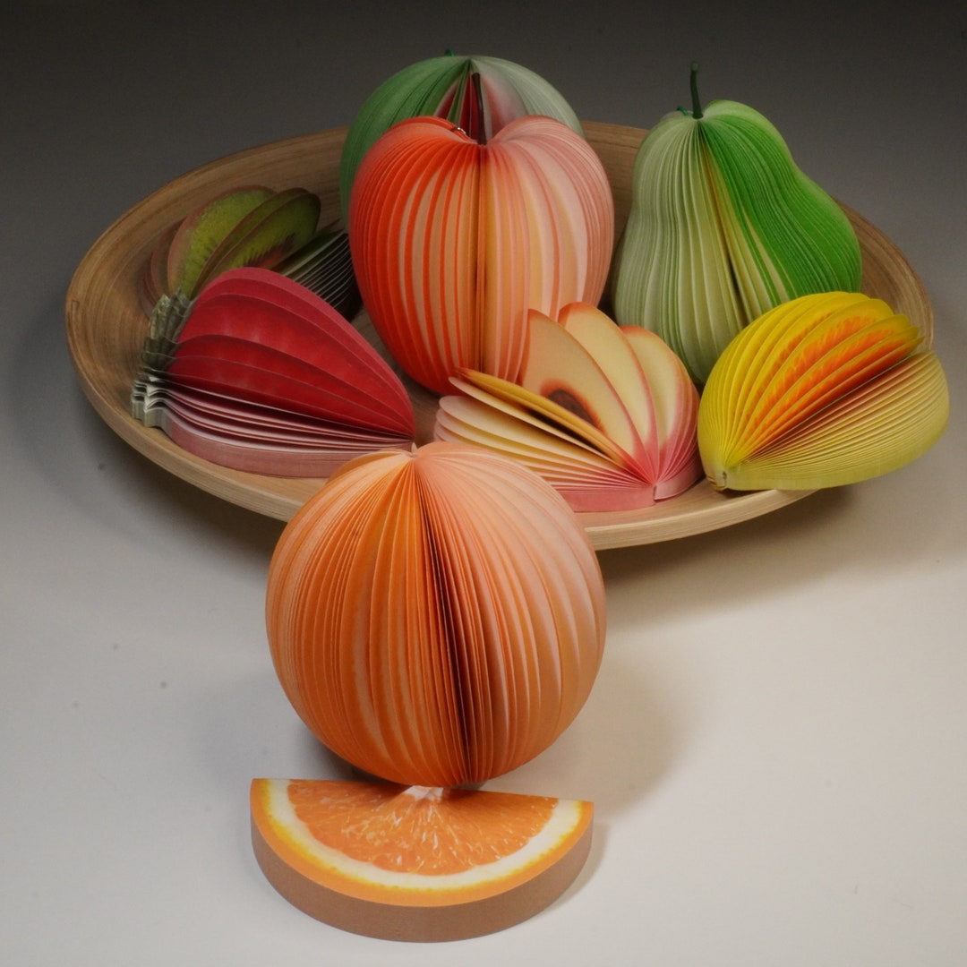 3D Fruit（orange）fruit Sticky Notes Memo Pads for School Office Kids ...